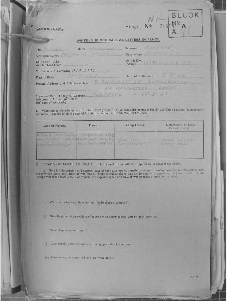 SIMPSON, Frederick George – COFEPOW