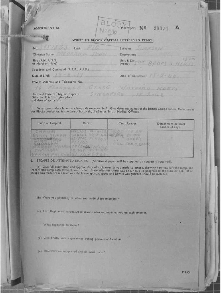 SIMPSON, Frederick John – COFEPOW